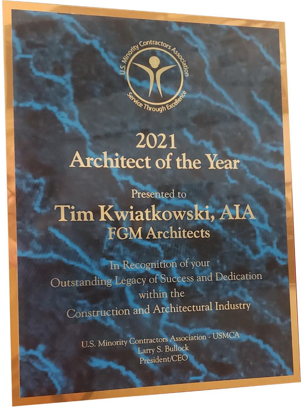 U.S. Minority Contractors Association Names Tim Kwiatkowski Architect ...